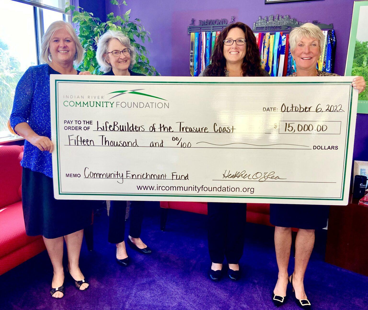 IRCF Awards LifeBuilders of the Treasure Coast $15,000 | Indian River ...