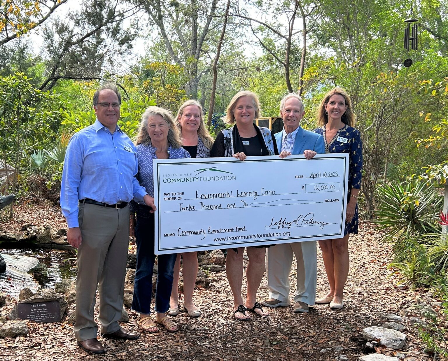 IRCF Awards the Environmental Learning Center $12,000 | Indian River ...